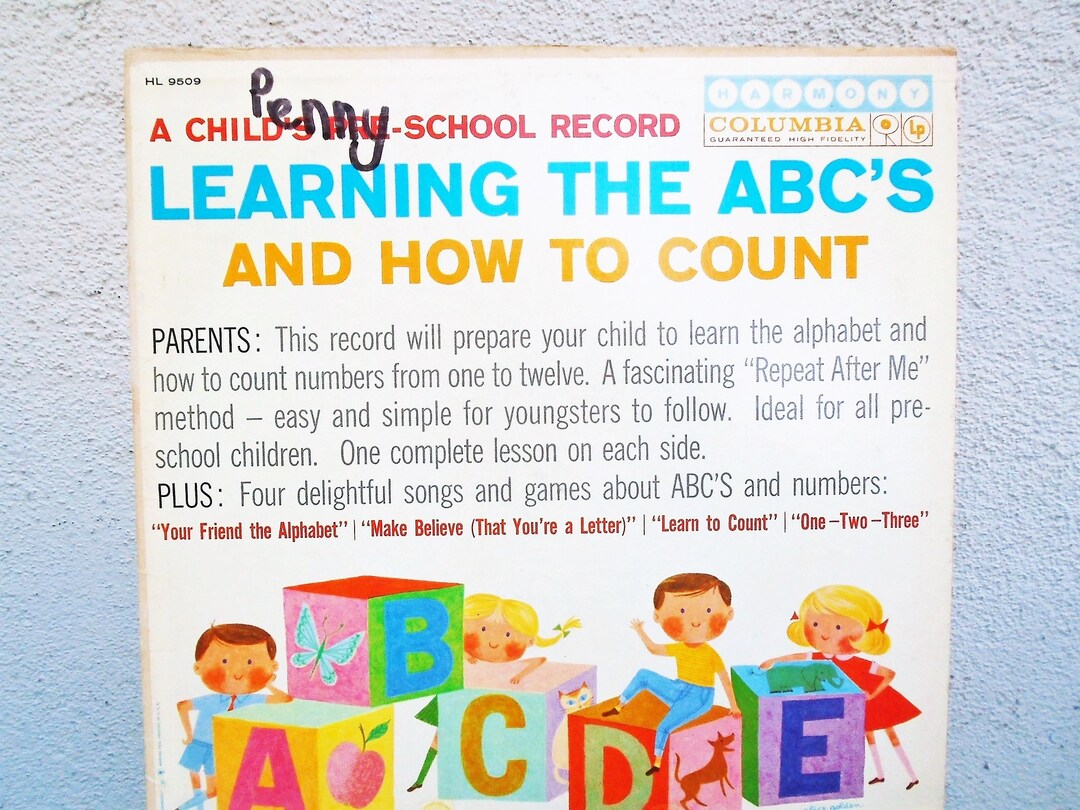 Lern-ABC es Pre School Record Lernplatte Alphabet Lernen - Etsy.de
