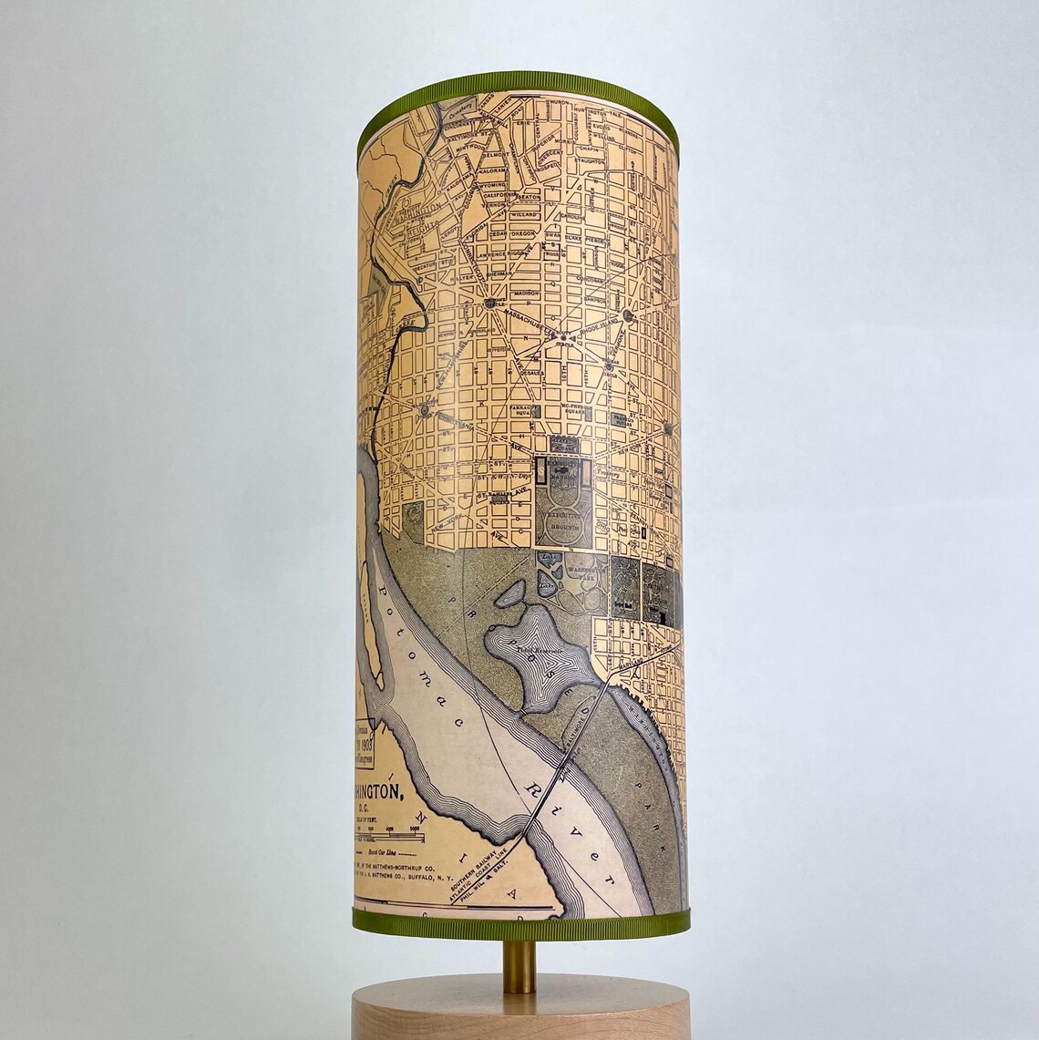 Pair of Medium Map Table Lamps -savings! - Etsy