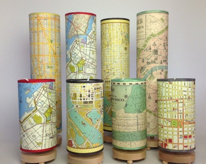 Rustic World Map Lampshade - Etsy