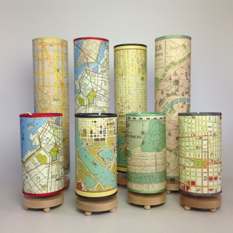 Map Lamp - Etsy