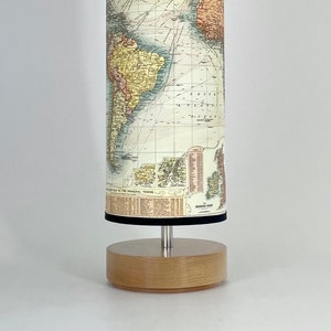 Map Lamp Medium Table Lamp - Etsy