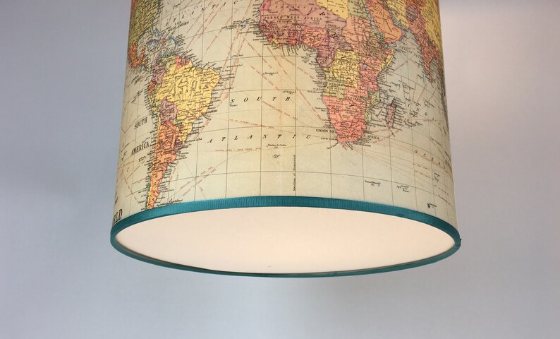 World Map Pendant Lamp | Etsy