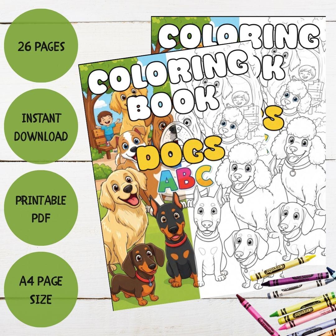 26 Dog Breeds Printable Coloring Pages | ABC Children Coloring Pages ...