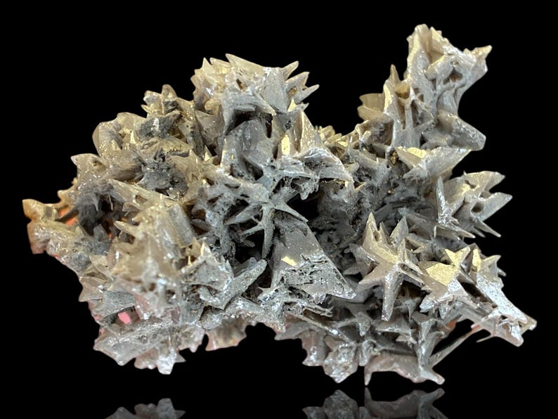 Natural Cerussite Crystal Cluster Specimen, Rare Mineral Display Piece ...