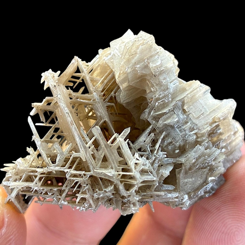 Natural Snowflake Cerussite Crystal Cluster on Matrix, Rare Mineral ...
