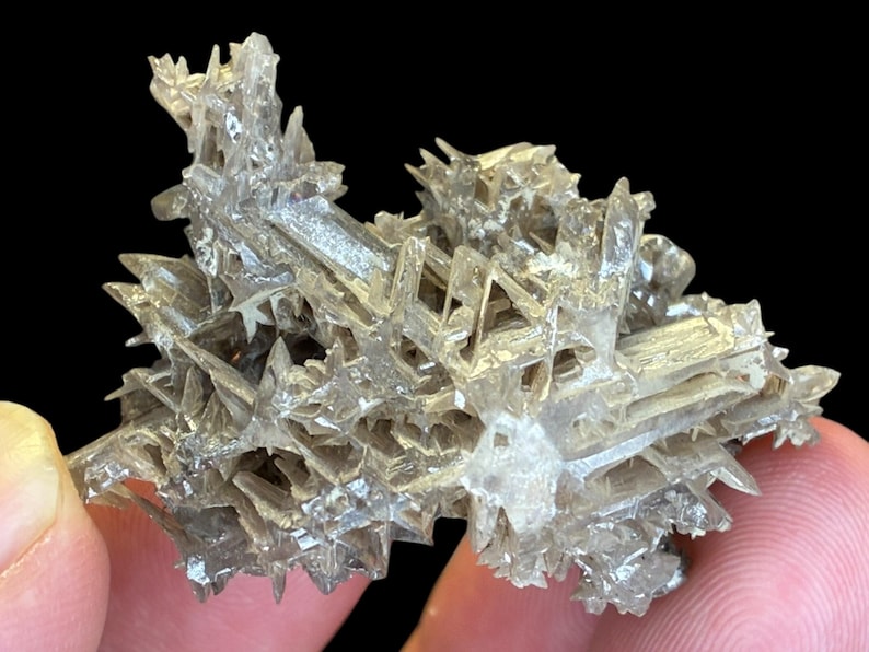Natural Cerussite Crystal Cluster Specimen, Rare Mineral Display Piece ...