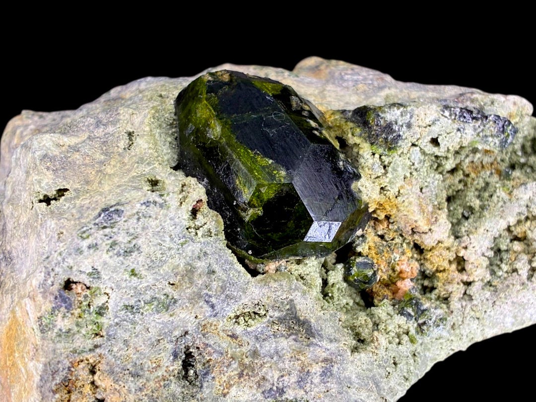 Rare Green Demantoid Garnet on Matrix, Raw Andradite Crystal Cluster ...