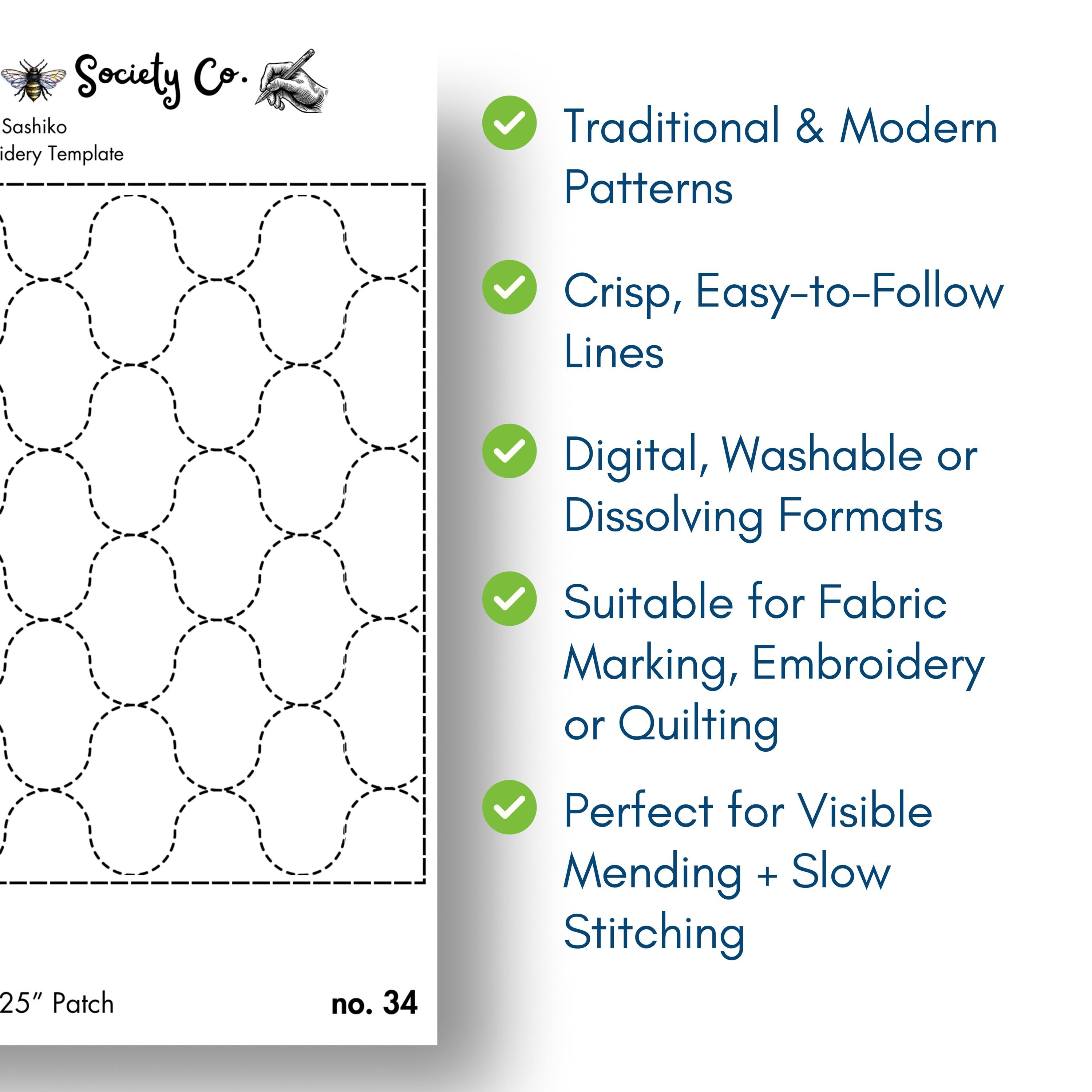 No.34 Sashiko Template (digital Download) Hoshi-ami - Etsy