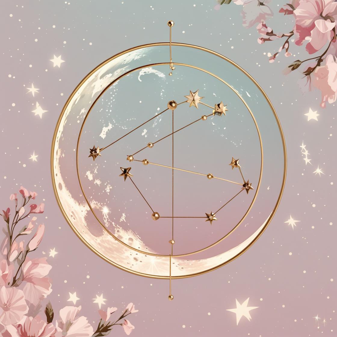 Set of 5 | Zodiac Constellation Art Prints | Minimalist Celestial Wall ...