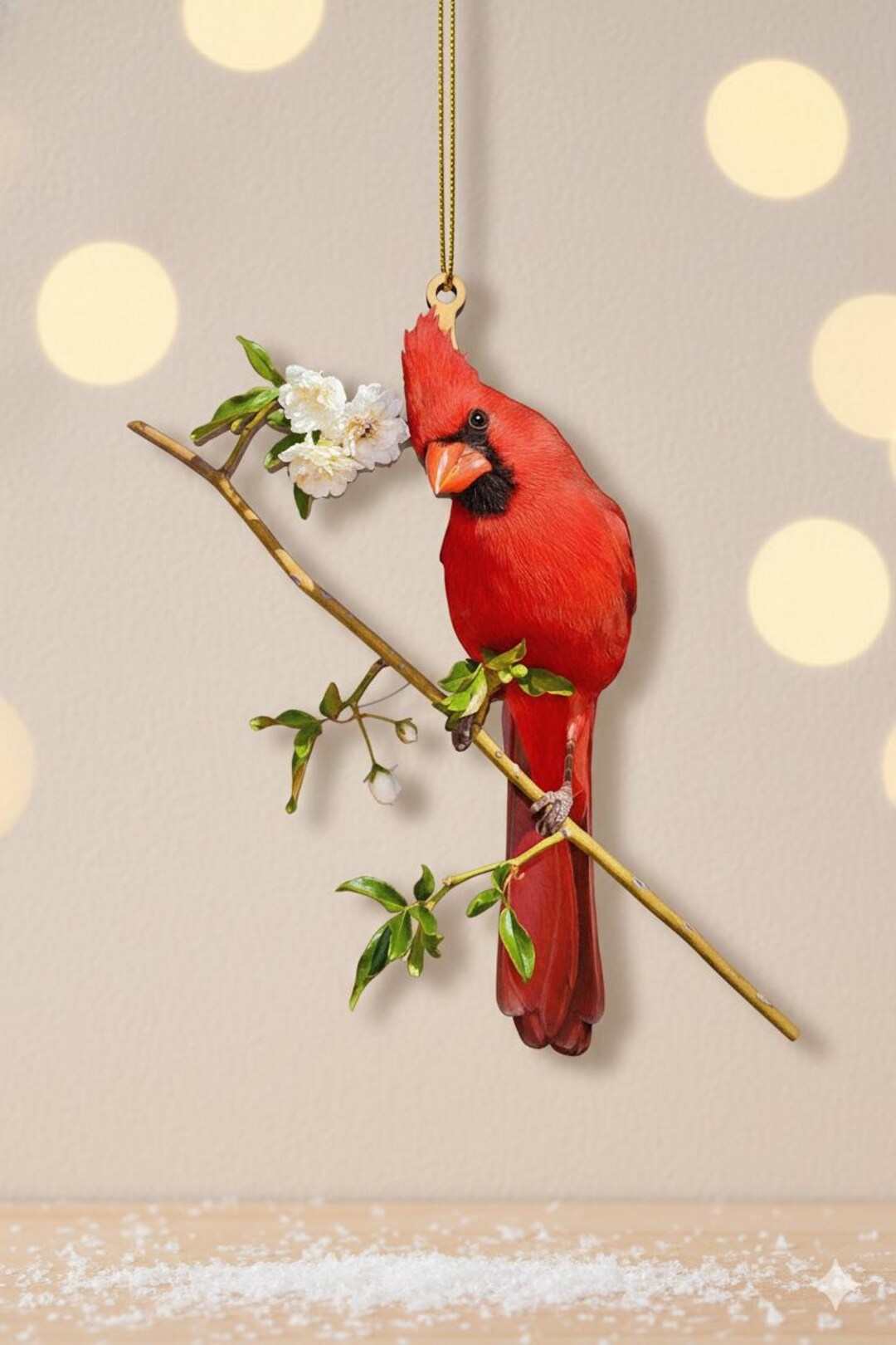 Cardinal Wooden Ornament, in Loving Memory Gift, Grieving Gift ...