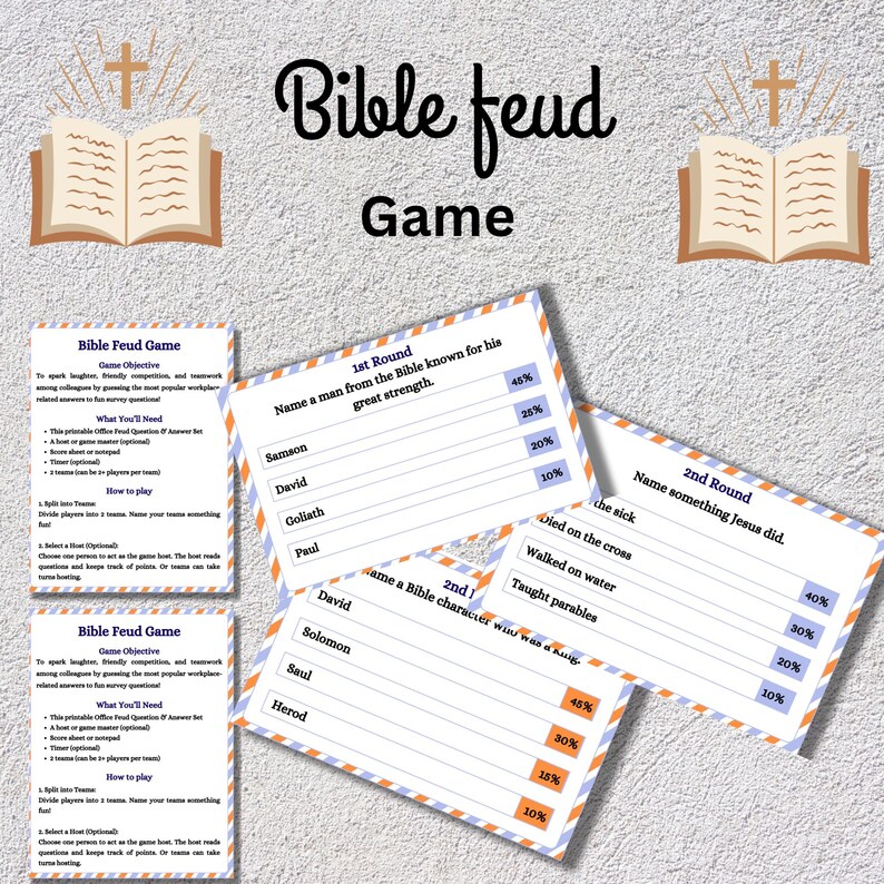 Bible Feud Game: Christian Family Game Night (printable PDF & PNG Files ...