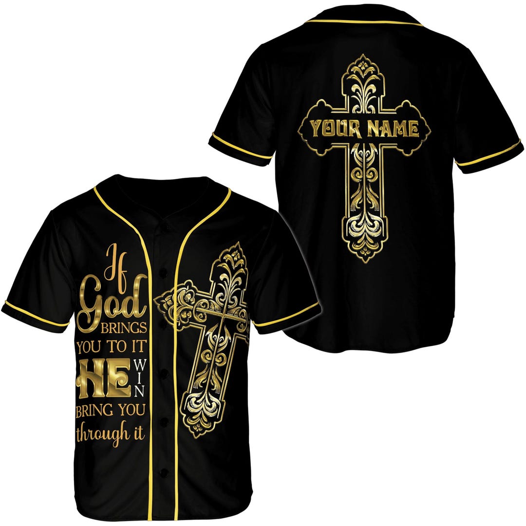 Personalized Jesus God Baseball Jersey Shirt XS-5XL, Custom Christian ...