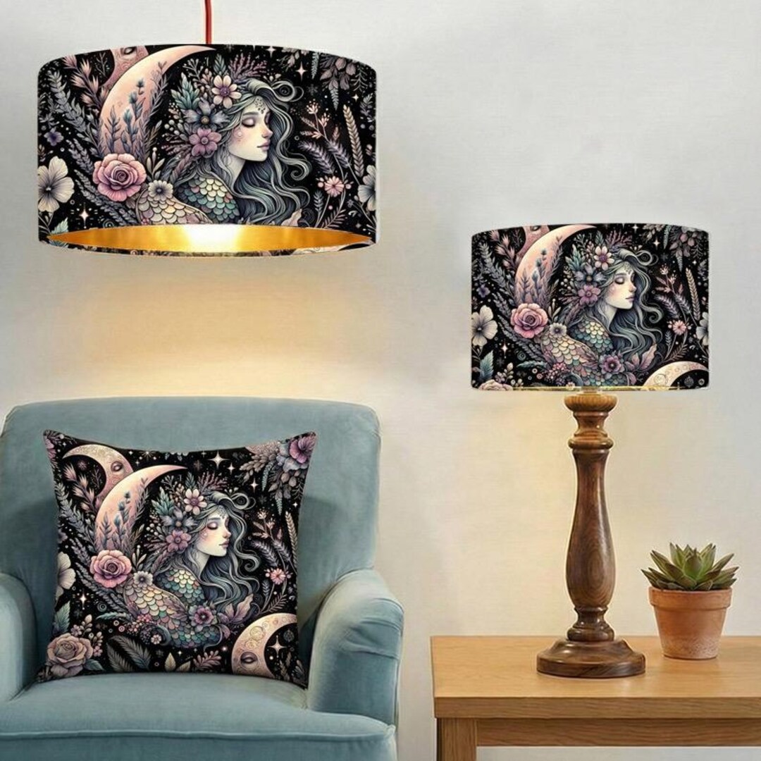Handmade by Order Luxury Fantasy Girl Face Princess Jungle Moon Digital ...