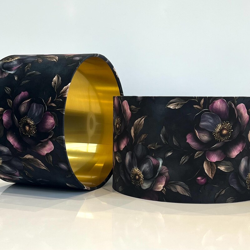 Velvet Light Shade Black - Etsy UK