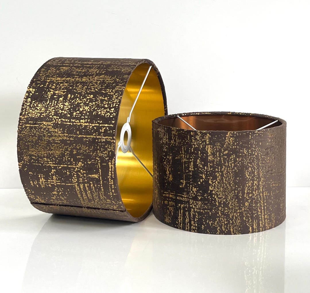 Handmade by Order Dark Brown Mocha Brown With Gold Foiled Velvet Drum ...