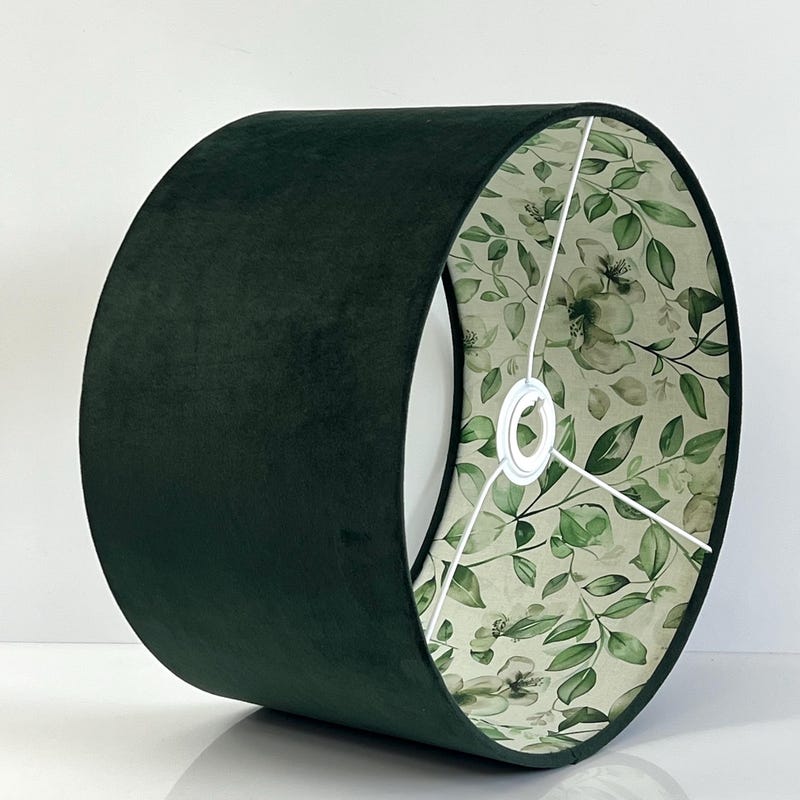 Velvet Bottle Green Lamp - Etsy UK