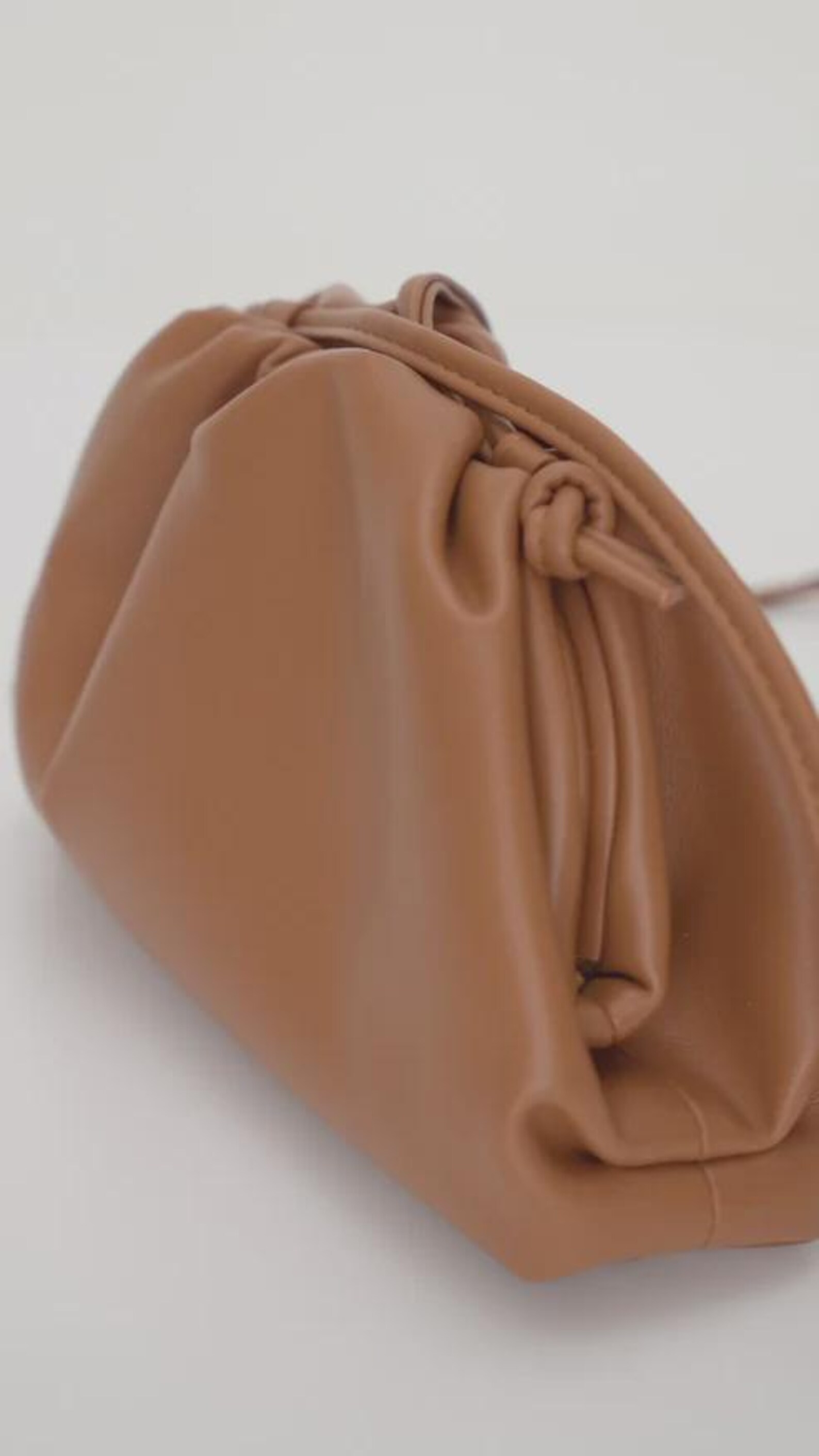 Leather Tan Clutch Bag With Initials and Long Strap - Etsy