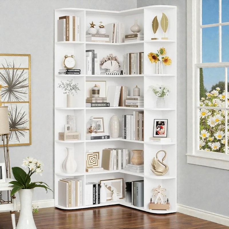 Corner Bookcase Open - Etsy