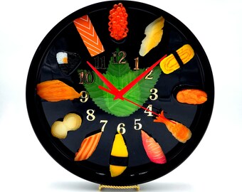 Sushi Pendulum Clock - Kawaii Room Decor - Fun Clock - Silent Clock ...