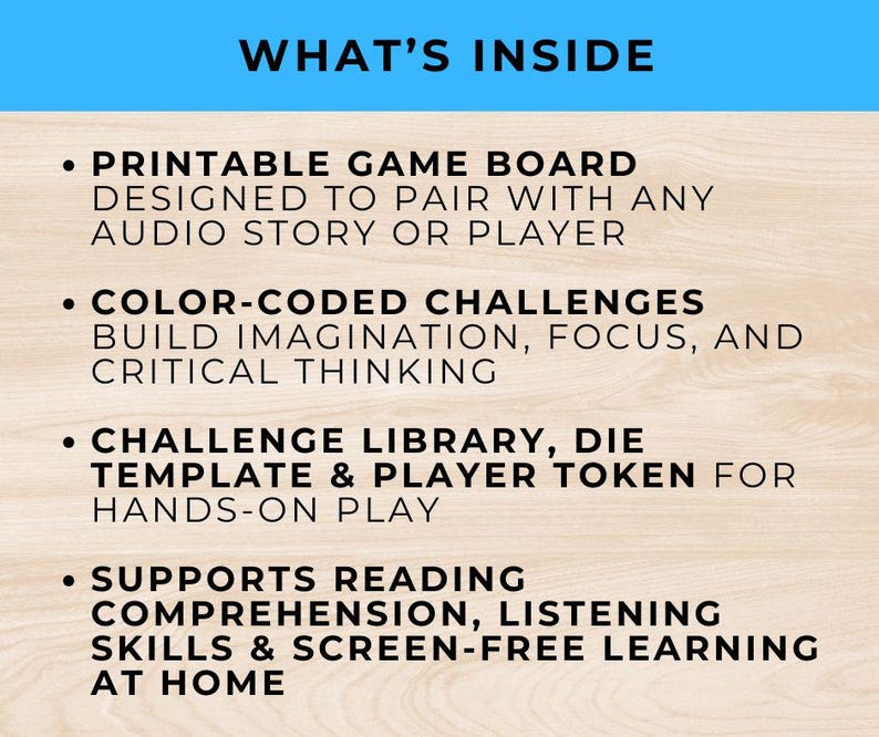 Printable Audio Adventure Game Board – Screen-free Listening Activity ...