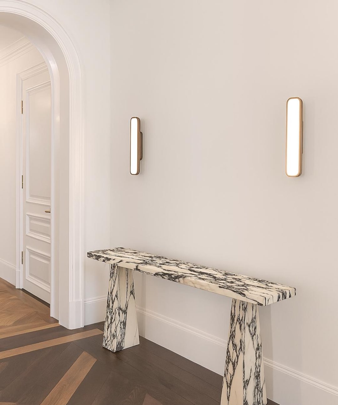 Handmade Calacatta Viola Marble Console Table - Elegant Entryway ...