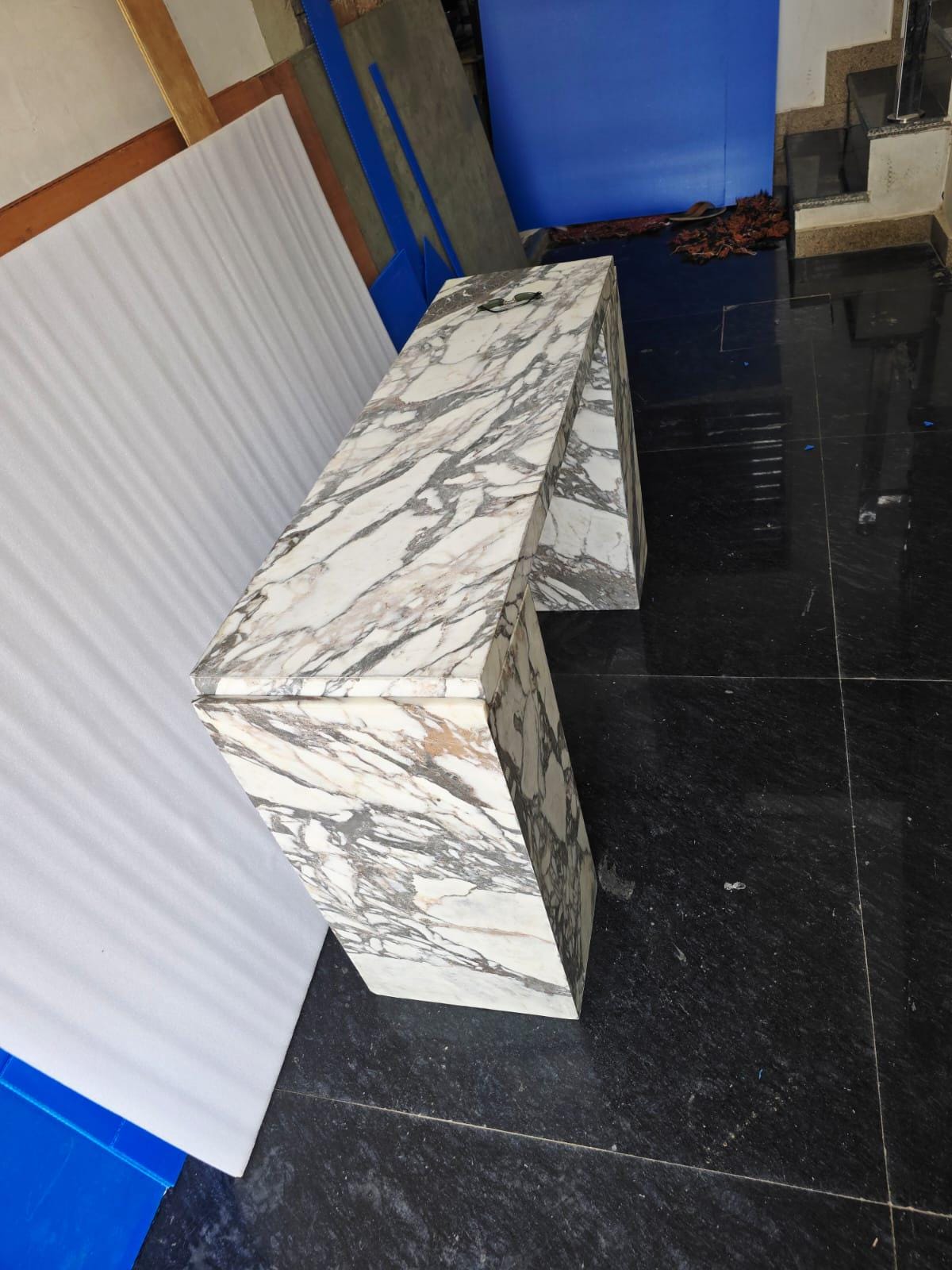 Luxury Calacatta Viola Marble Console Table – Modern Entryway Accent ...
