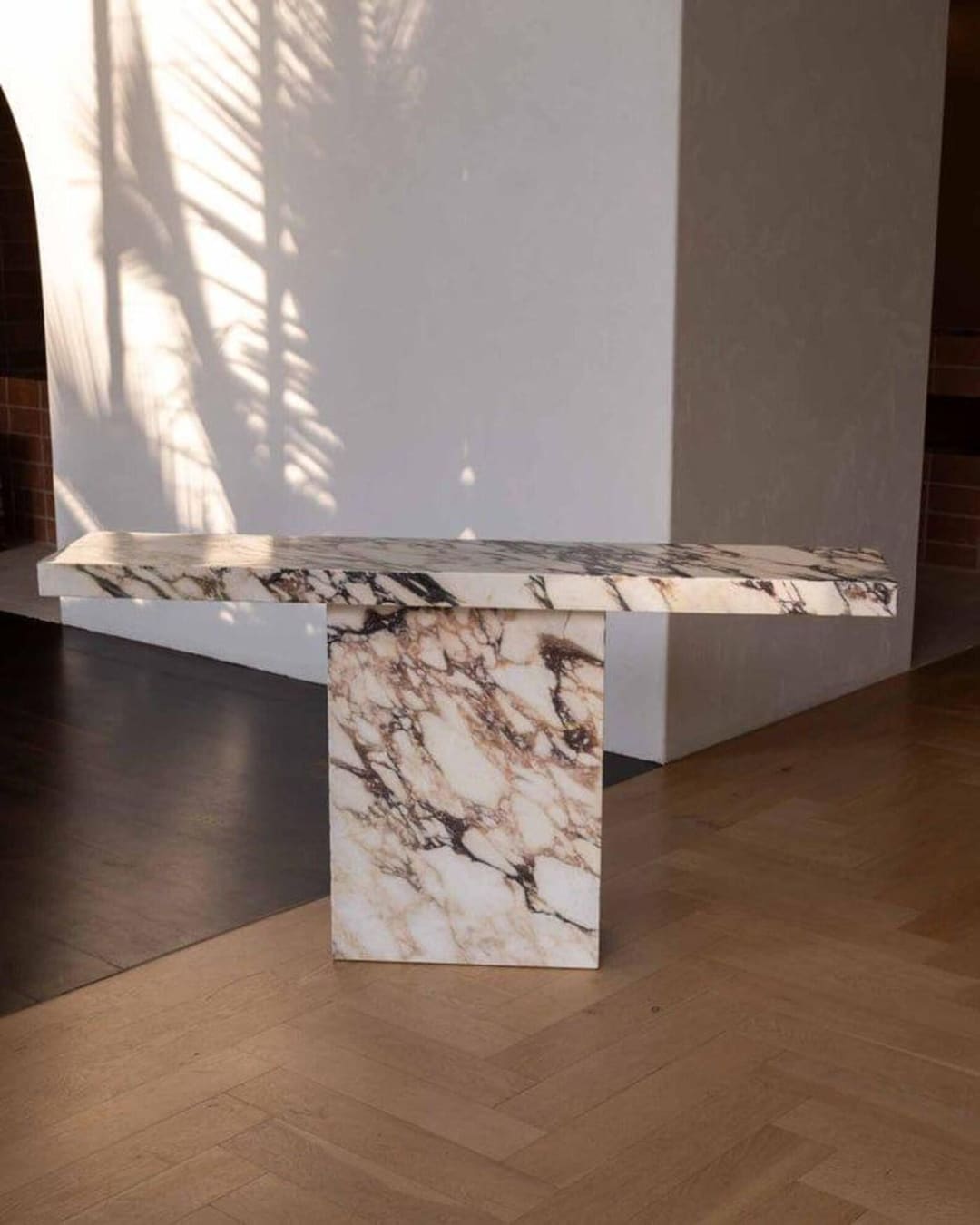 Calacatta Viola Console Table: Oval Stone Hallway, Entryway Table - Etsy