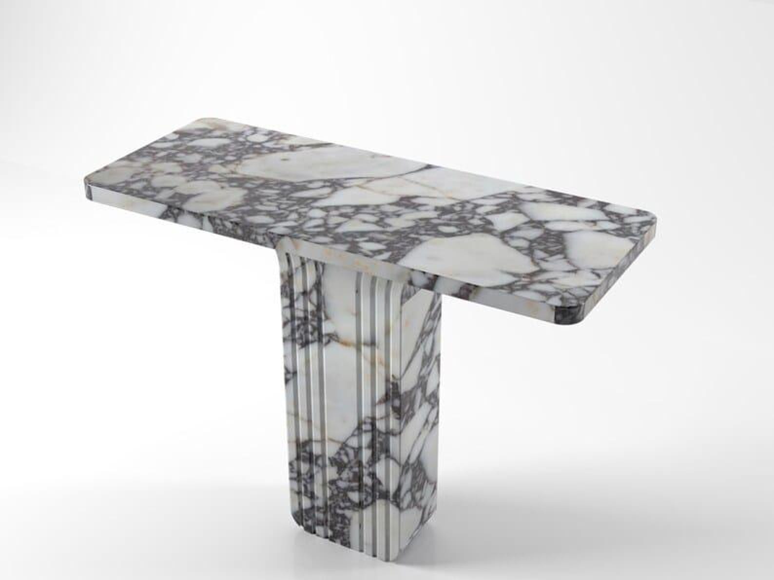 Calacatta Viola Marble Console Table – Rectangular Entryway Accent ...