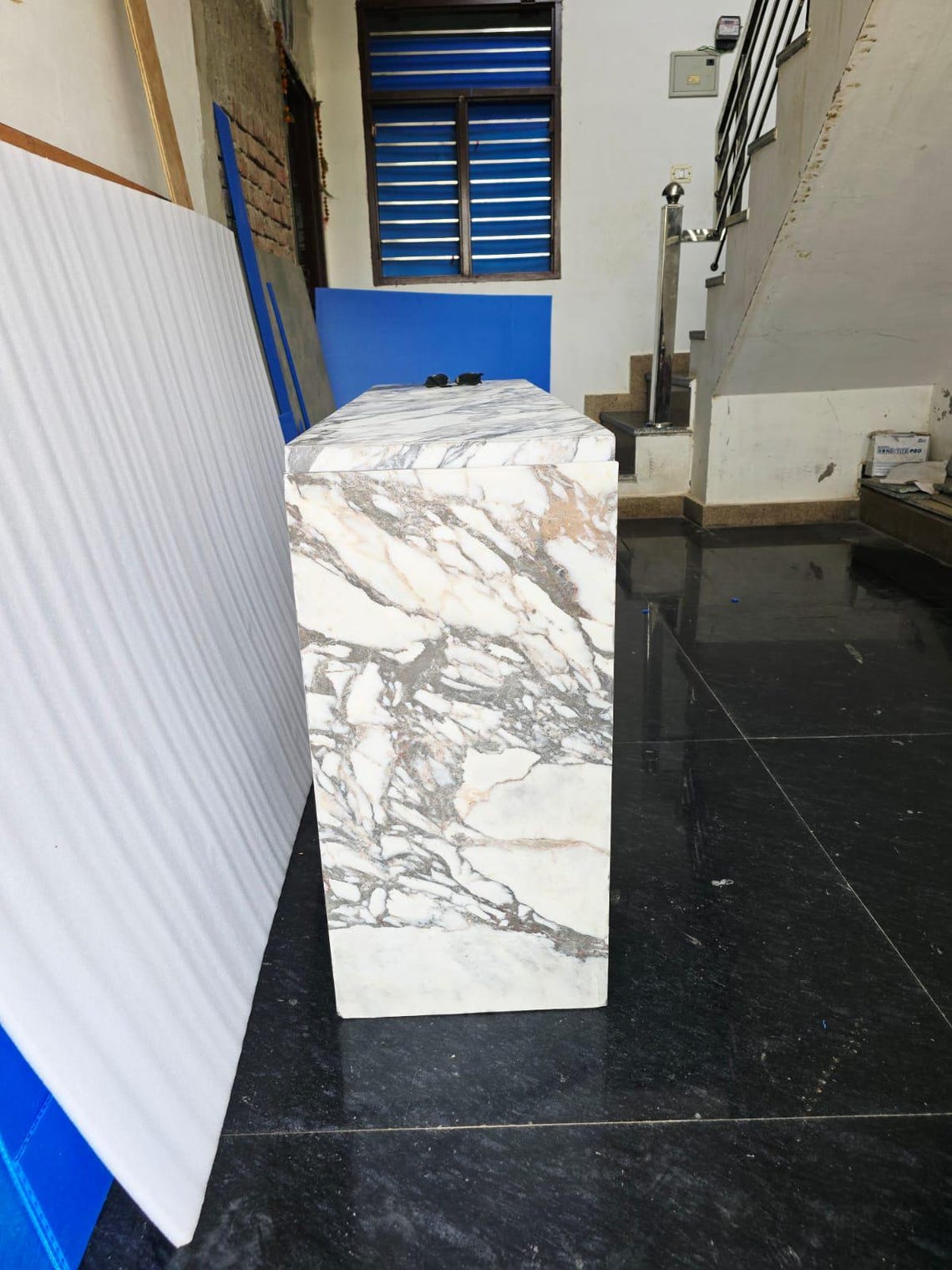 Luxury Calacatta Viola Marble Console Table – Modern Entryway Accent ...