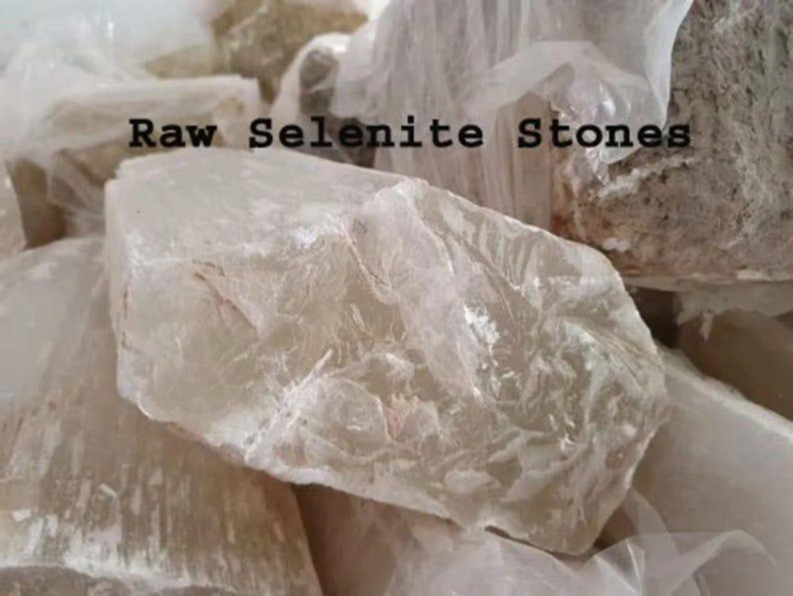 Selenite Stone Round Coffee Table With Golden Base | Luxury Handmade ...