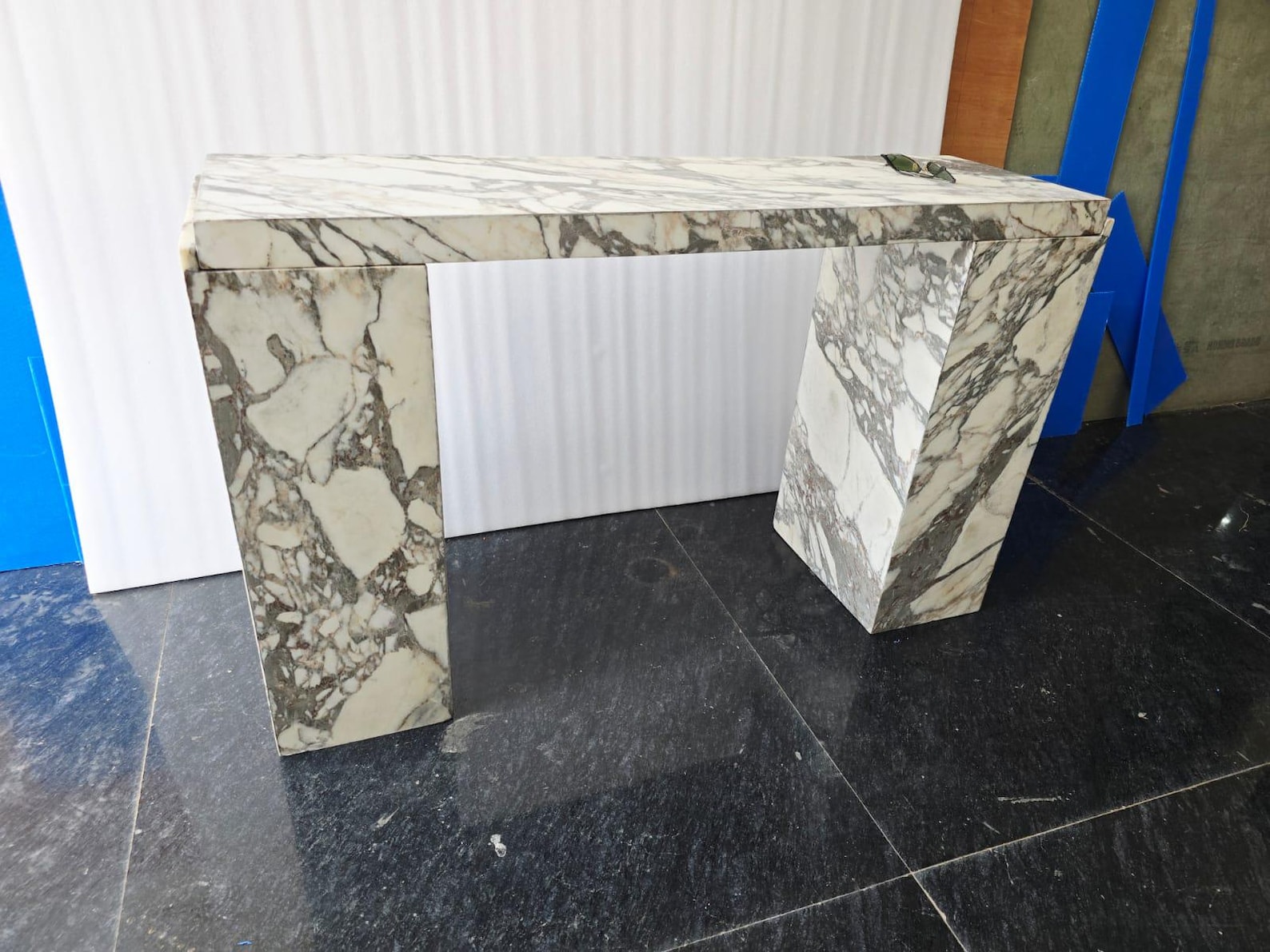 Luxury Calacatta Viola Marble Console Table – Modern Entryway Accent ...