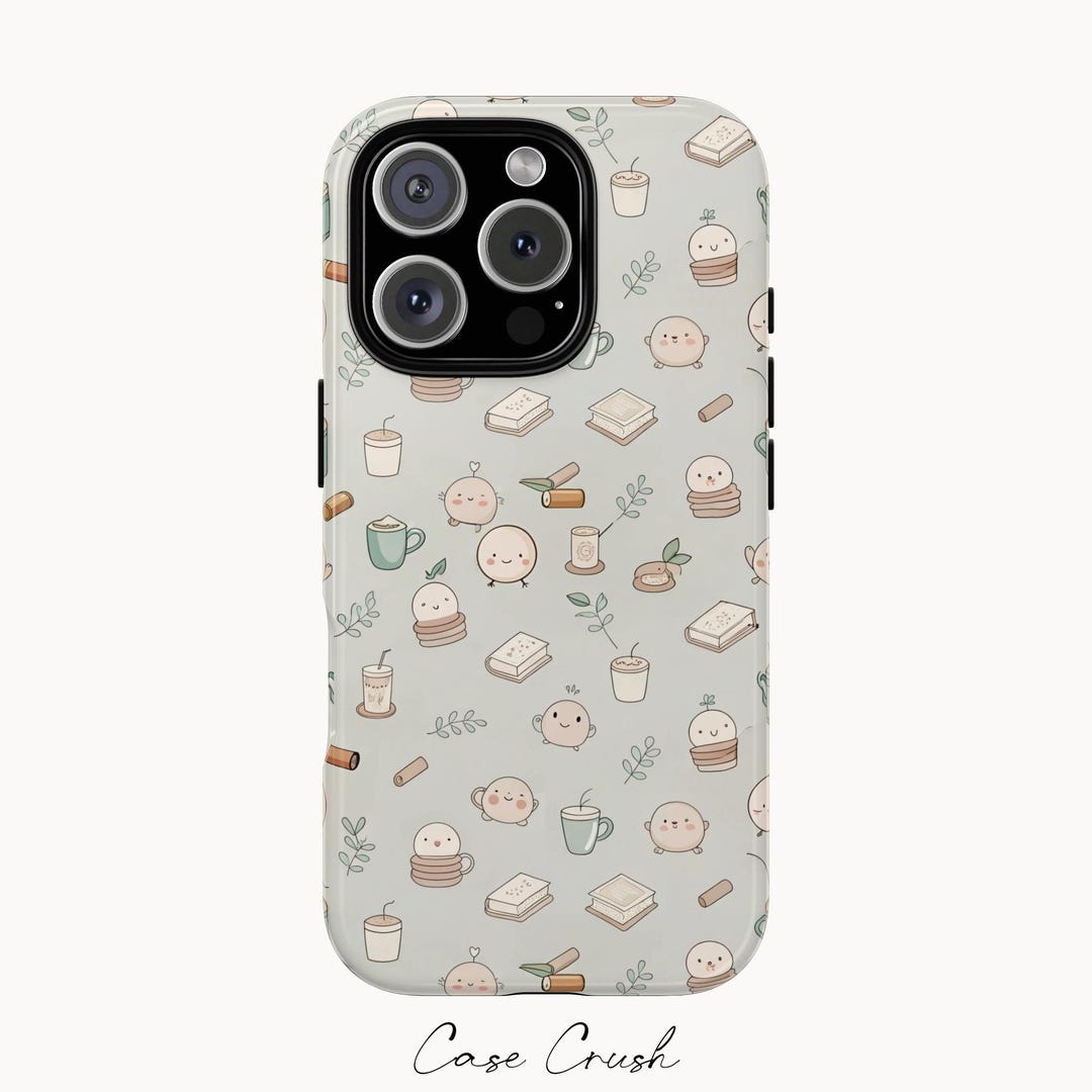 Cute Kawaii Illustrations Phone Case, iPhone 17 16 15 14 13 Pro Max ...