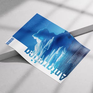 Antarctica – Digital Poster | Modern Arctic Wall Art | Blue Ice ...