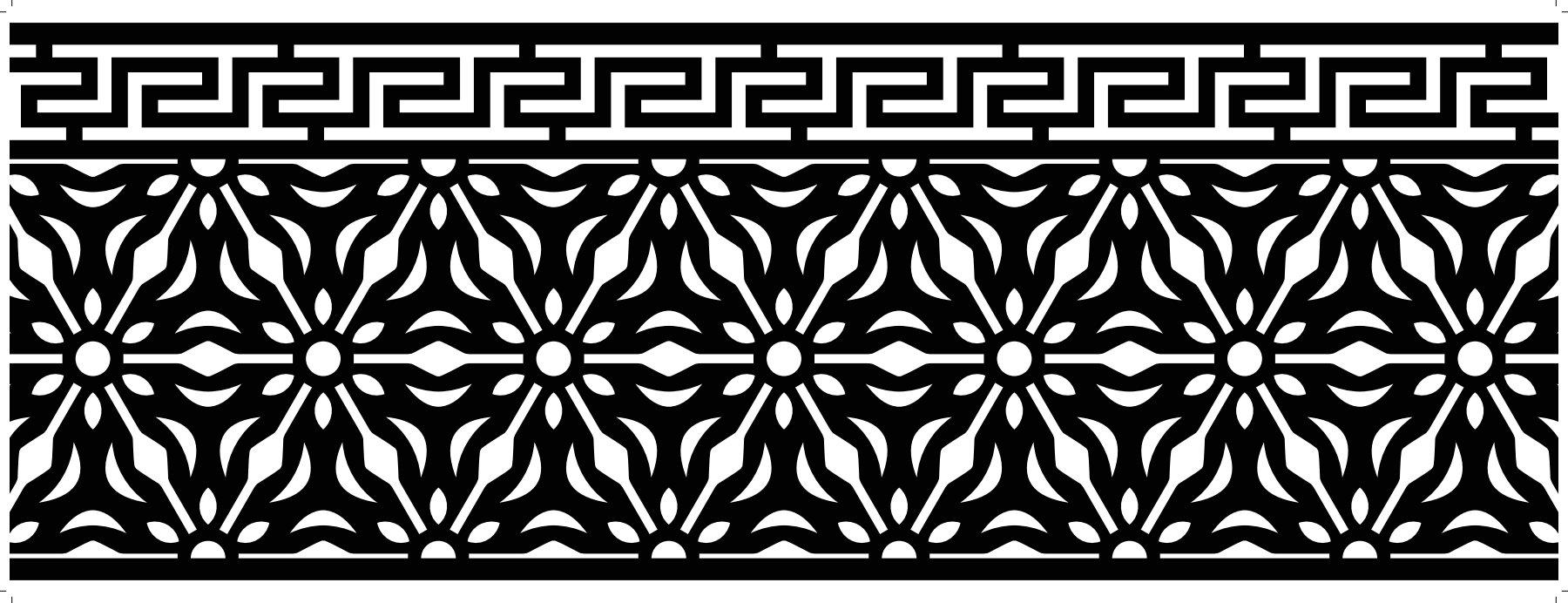 CNC Railing Panel SVG DXF Set: Floral Balcony & Staircase Designs - Etsy