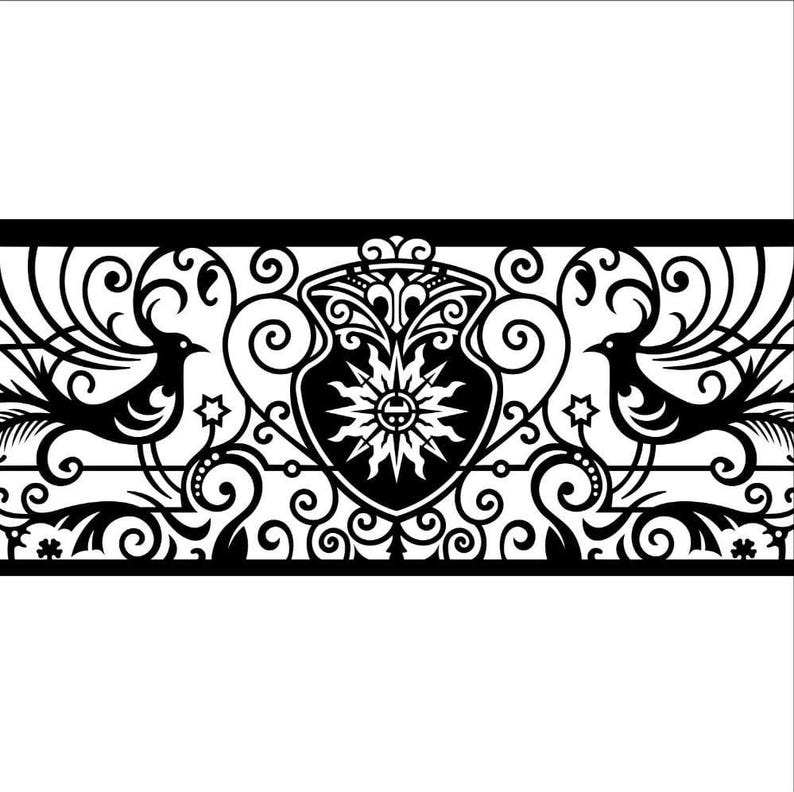 5 Premium Stairs Railing Panels Dxf S01 | Laser Cut Files | Metal Fence ...