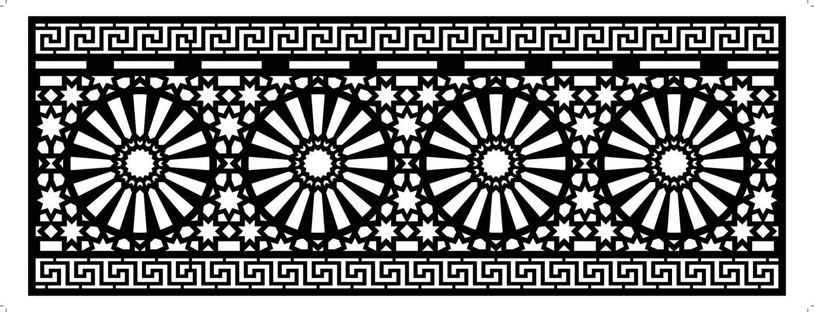 CNC Railing Panel SVG DXF Set: Floral Balcony & Staircase Designs - Etsy