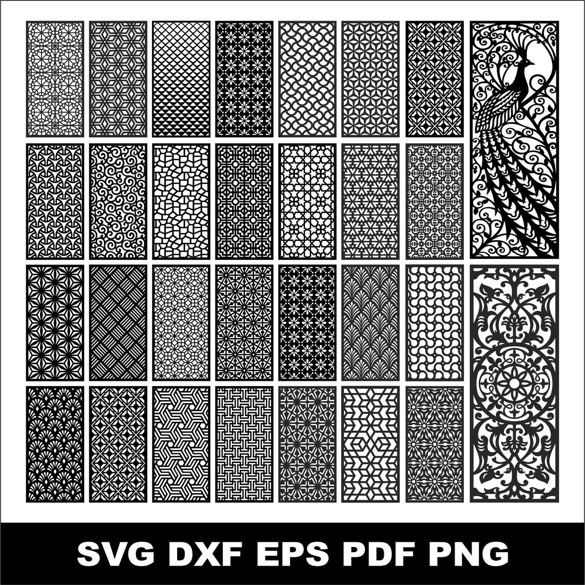 30+ Panels Collection Svg 02 | Laser Cut Plasma Files, Floral ...