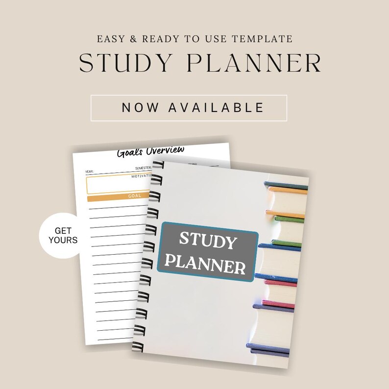 Study Planner | Printable Weekly and Monthly Study Schedule | Goal ...