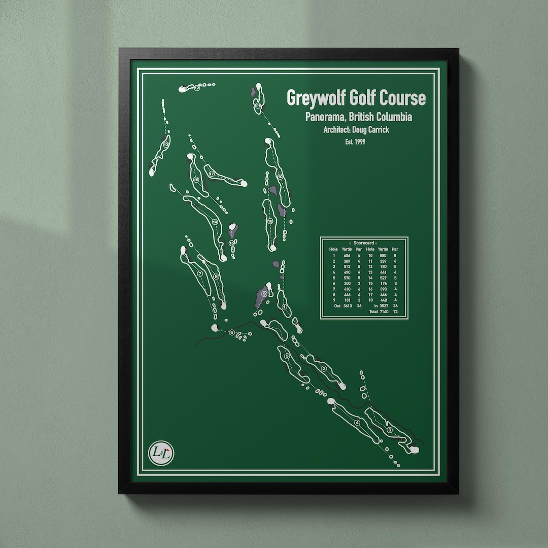 Greywolf Golf Course Map Art Print: Vintage Blueprint Style - Etsy