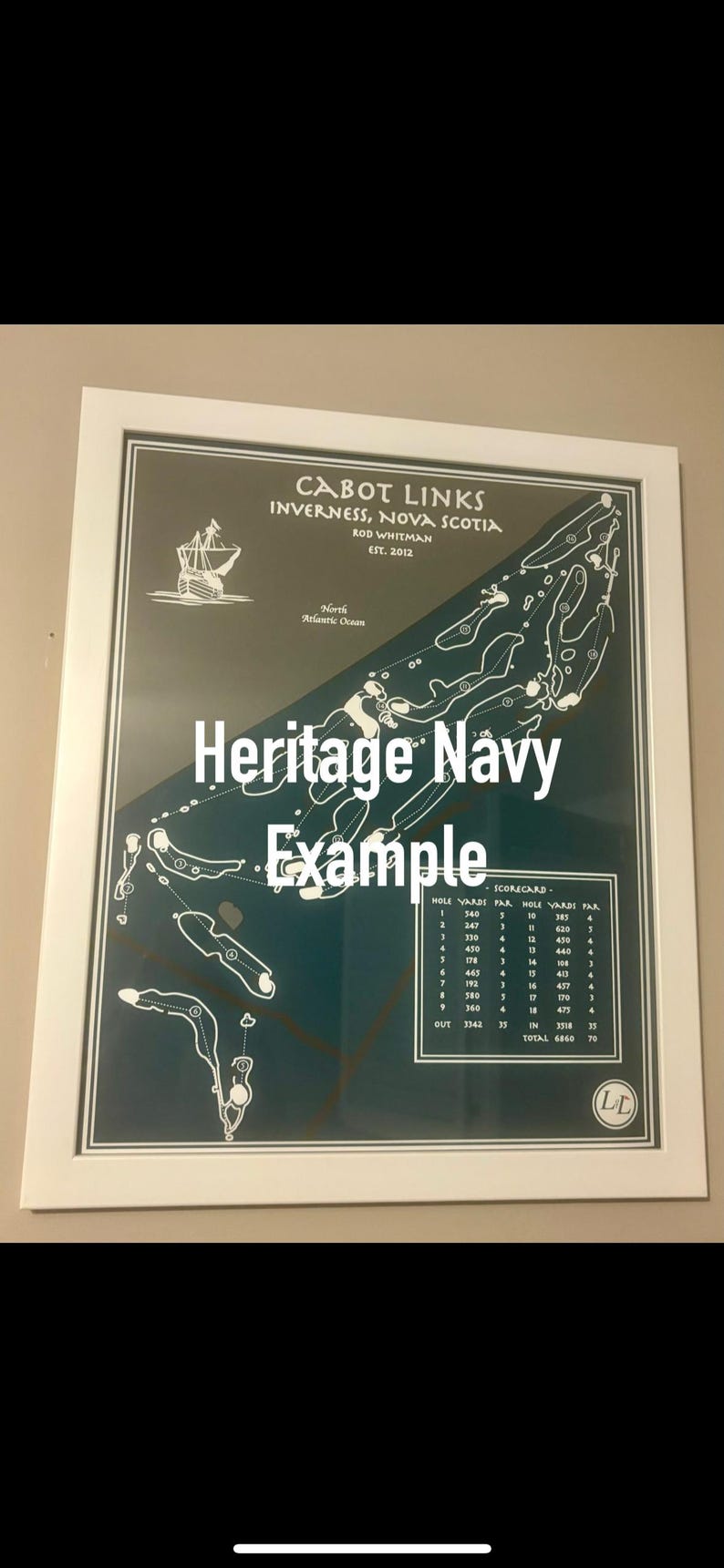 Cabot Cliffs Golf Course Map Art Print | Canadian Golf Decor - Etsy