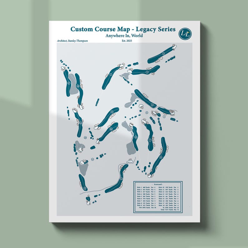 Northumberland Golf Links Course Map Print, Nova Scotia: Vintage ...