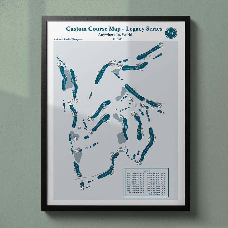 Congressional Country Club Course Map Print, Maryland: Vintage ...