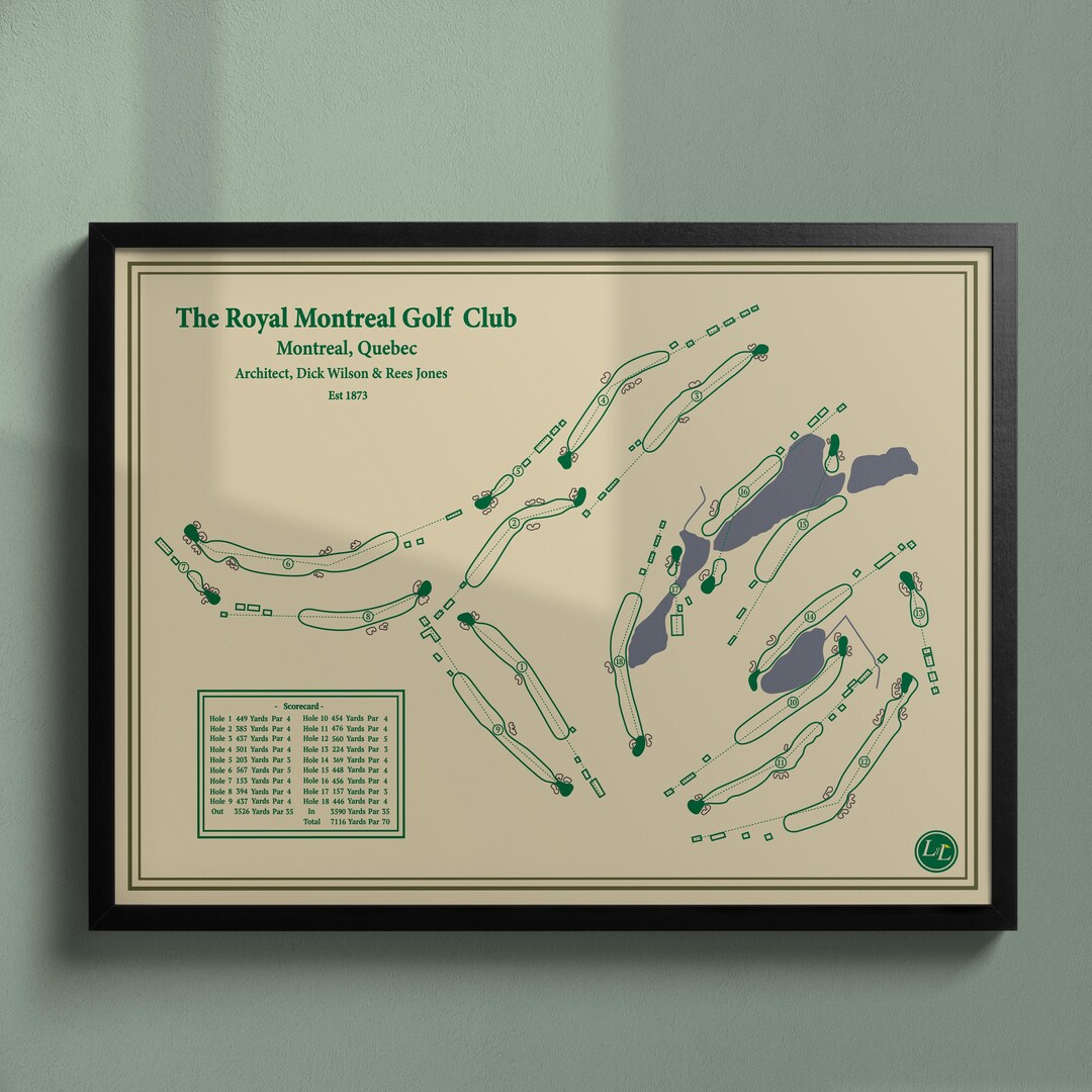 The Royal Montreal Golf Club Course Map Print: Vintage or Modern Golf ...