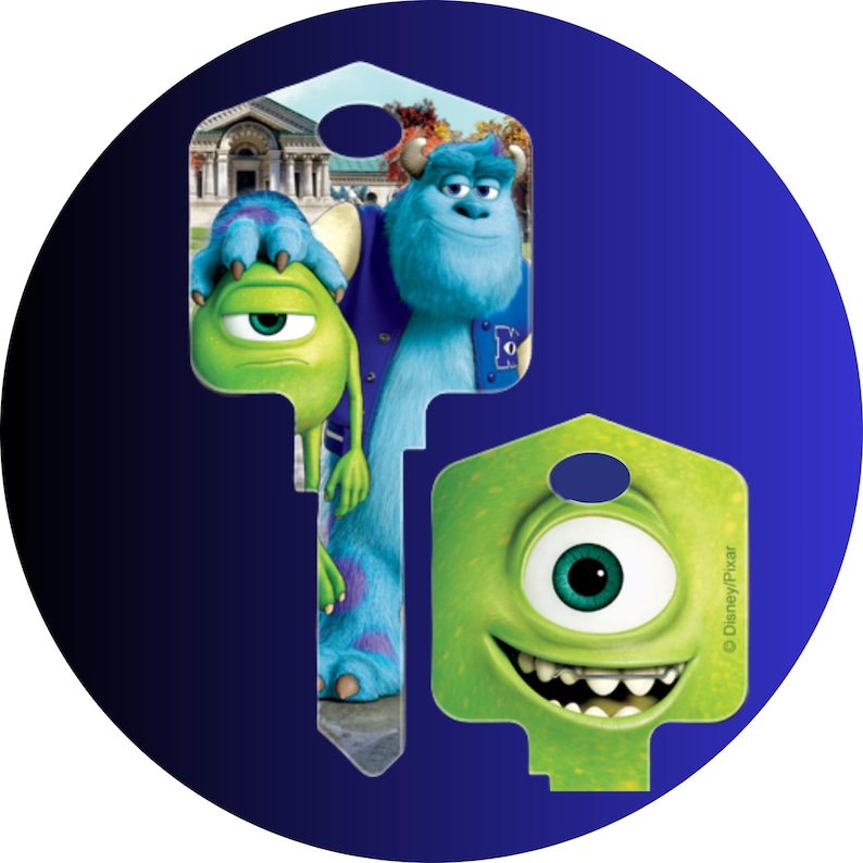 Disney Pixar Monster's Inc Mike & Sully House Key Blank or Cut by Code ...