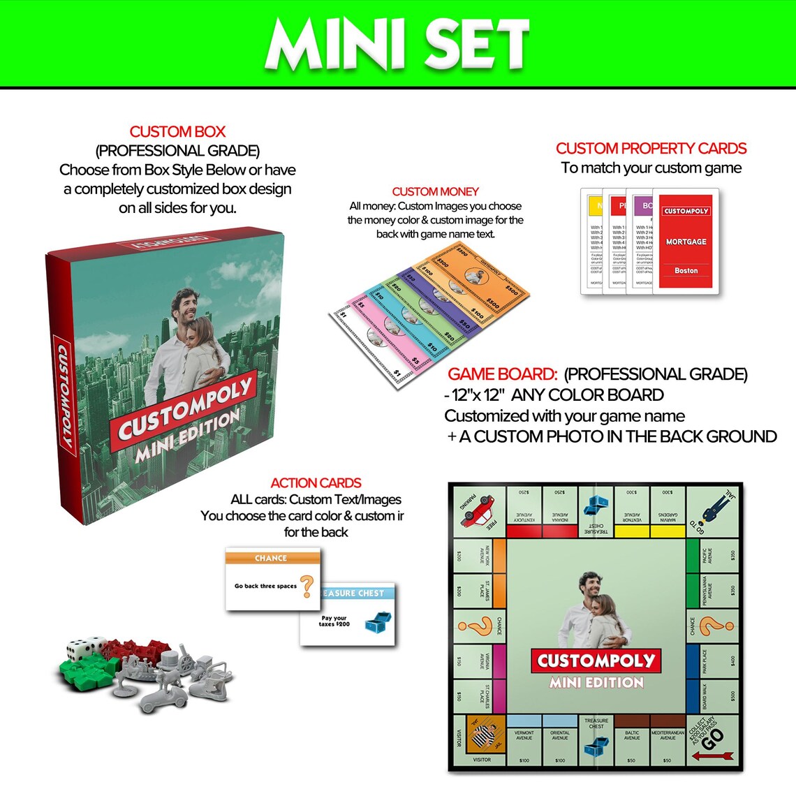 Custompoly Board Game, Custom Board Game, Board Game, Personalized ...