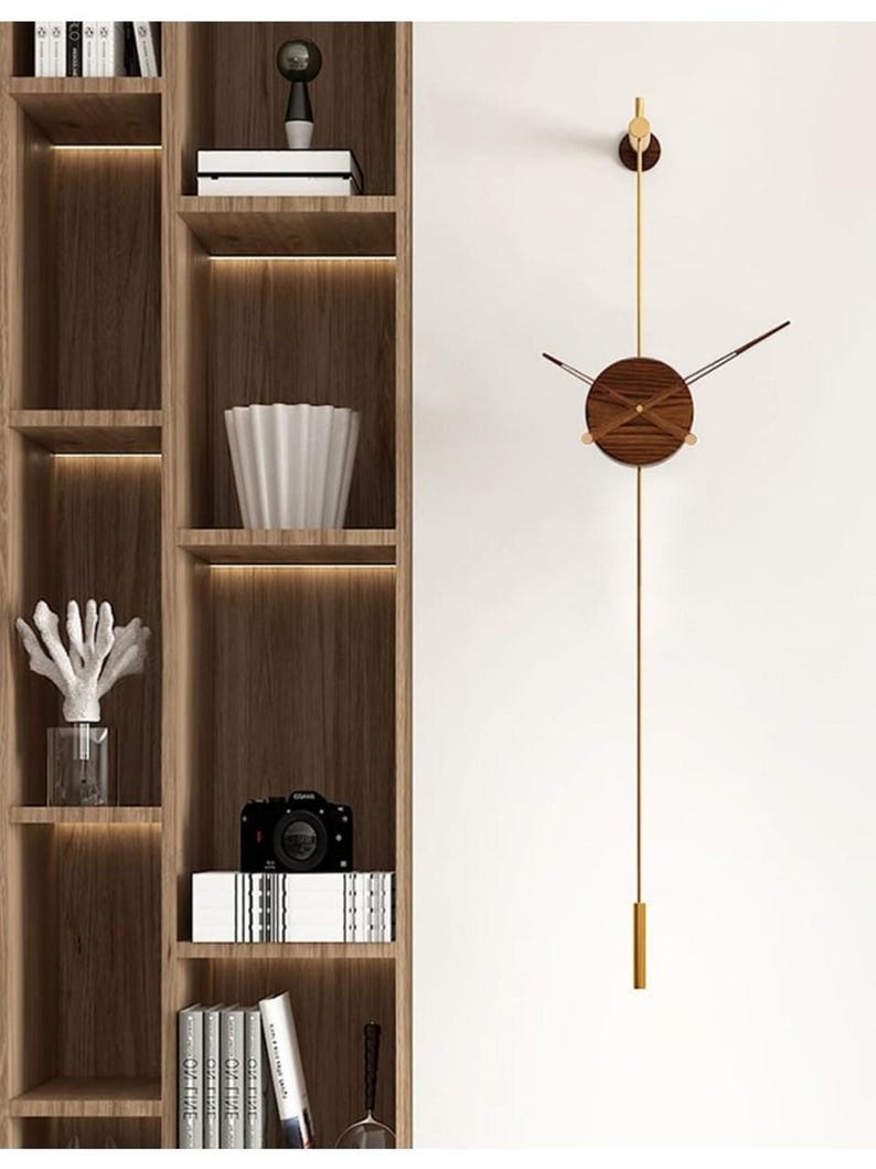 Modern Gold Pendulum Wall Clock – Silent Quartz | Luxury Hanging ...