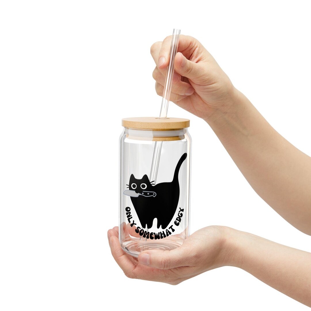 Cat Sipper Glass, Funny Kitchen Decor, Pet Lover Gift - Etsy