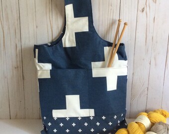Knitting project bag | Etsy