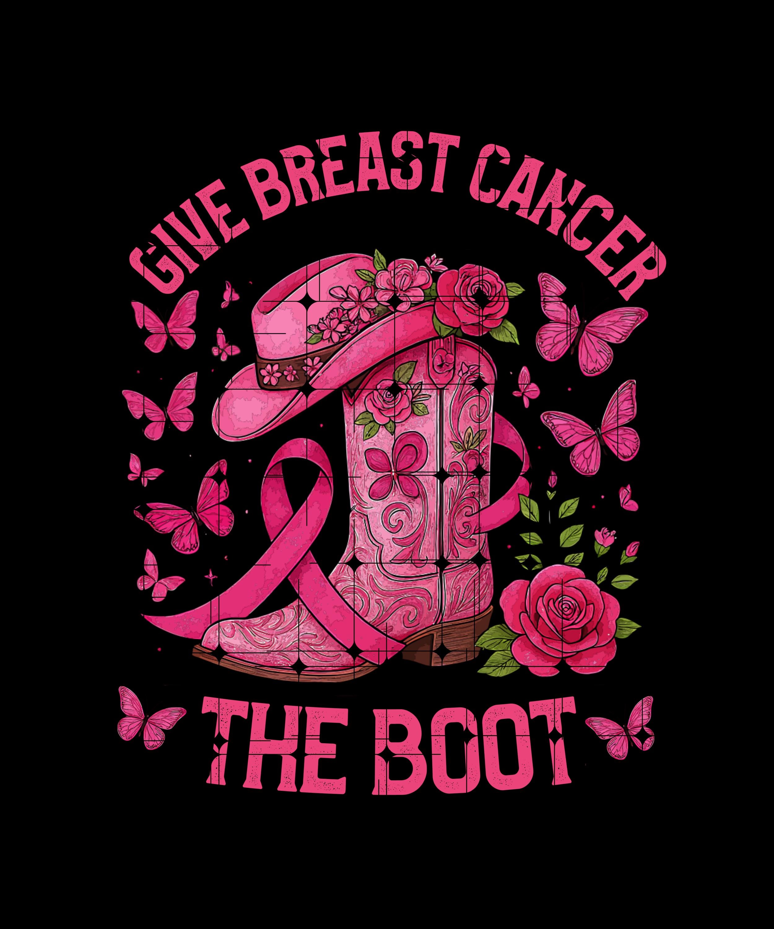 Breast Cancer Awareness Png, Give Breast Cancer the Boot, Awareness ...