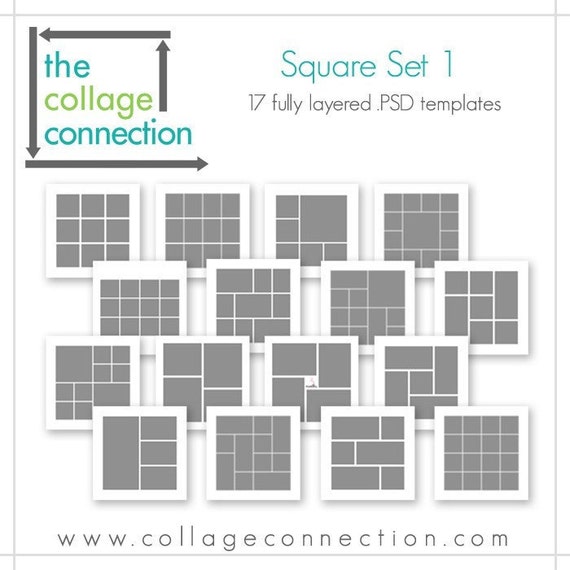 Square Photoshop Template Square Set 1 | Etsy